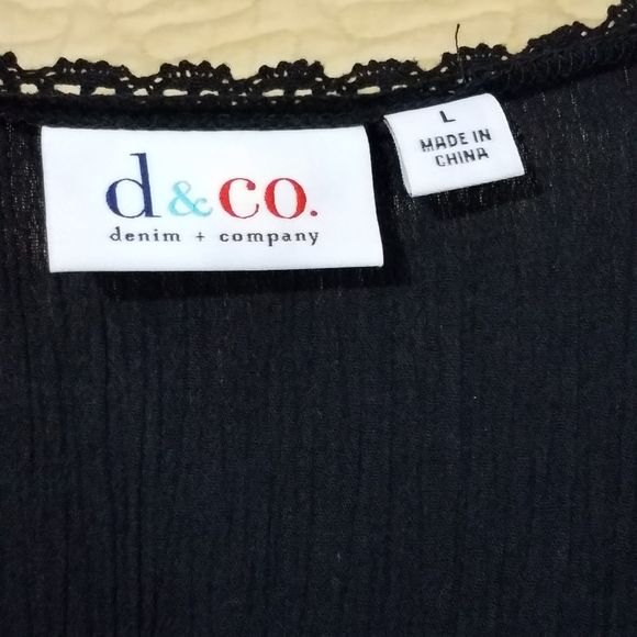 Denim&Co | Tops | Womens Denim Co Blouse Size L | Poshmark